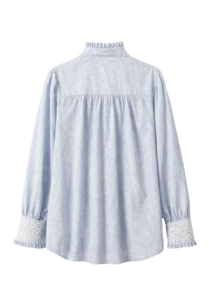 Paloma Light Blue and White Blouse – Mi Golondrina