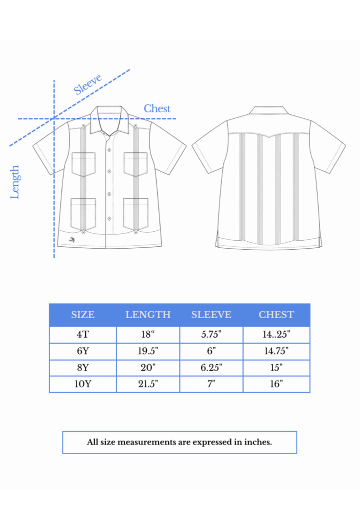 Classic Boy Light Blue Square Edge Guayabera – Mi Golondrina