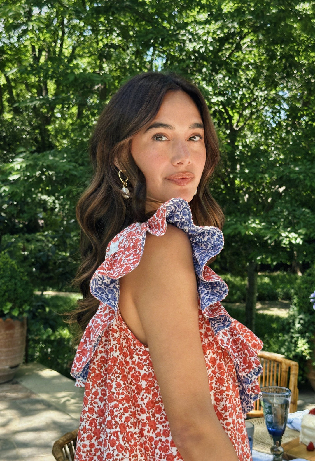 Andrea Red Floral Short Dress – Mi Golondrina