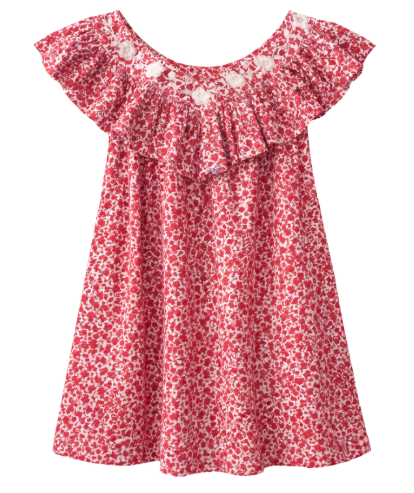 Andrea Red Floral Short Dress – Mi Golondrina